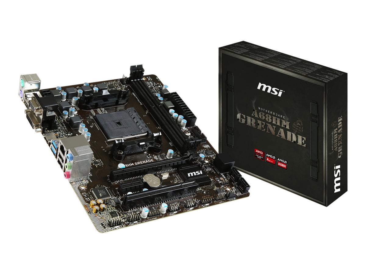 MSI A68HM GRENADE - Motherboard - micro ATX - Socket FM2 / FM2+ - AMD ...