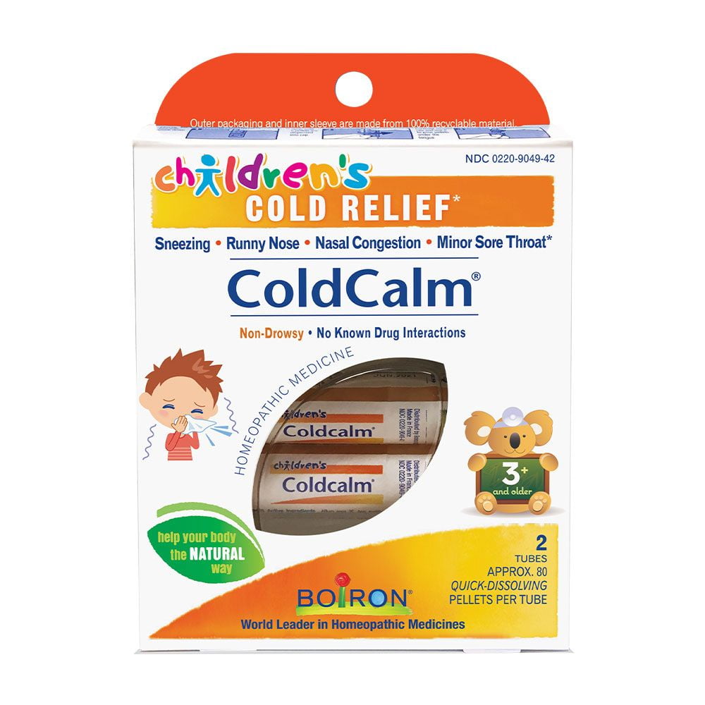 Boiron Children's ColdCalm Pellets (2 Tubes), Homeopathic Medicine for ...