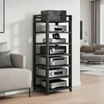 7-tier Av Media Stand, Audio Rack With Adjustable Shelves, Stereo Racks ...