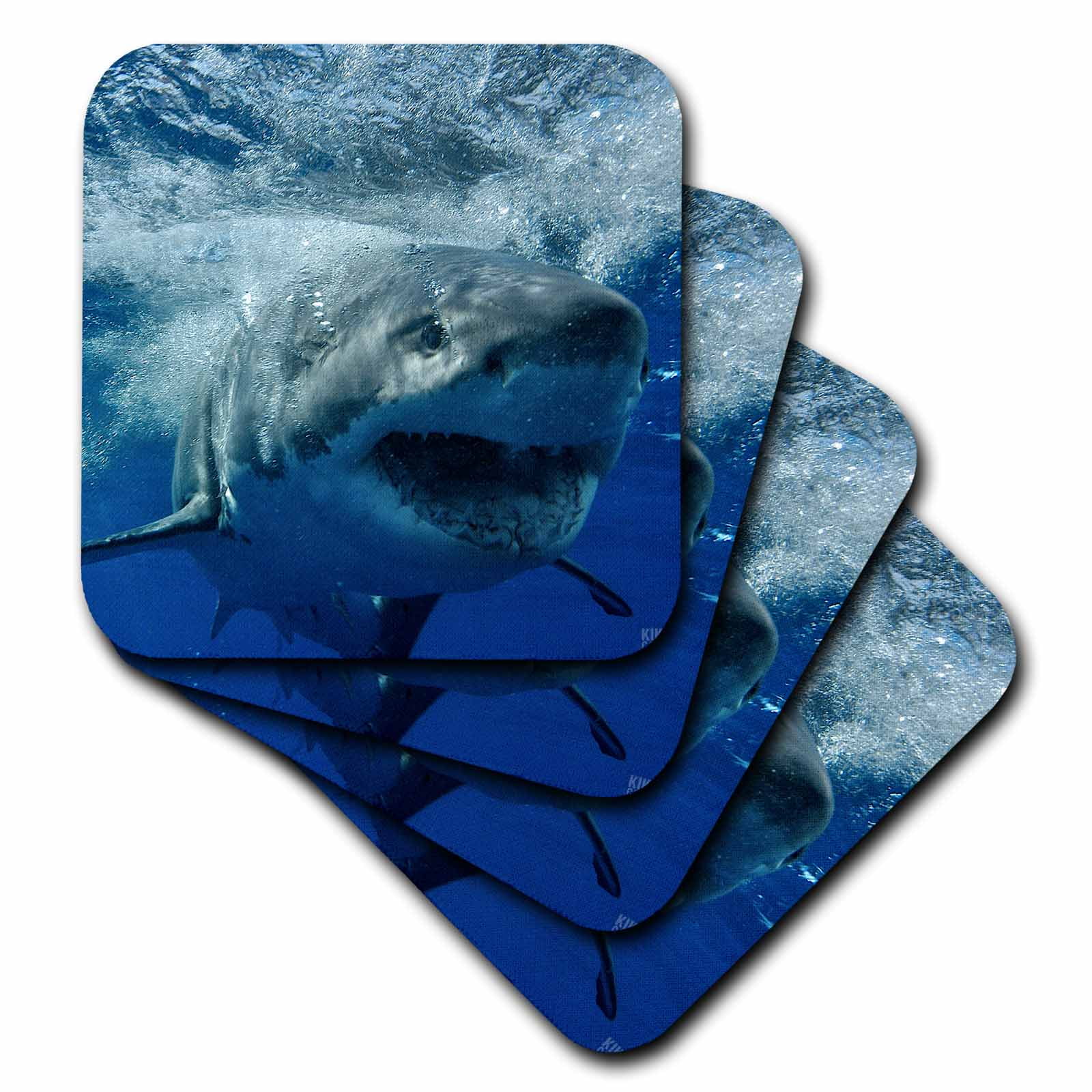 Great White Shark set of 8 Coasters - Soft cst-10587-2 - Walmart.com