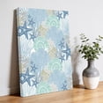 Blue Green Sea Canvas Wall Art for Living Room, Nautical Coastal Ocean ...