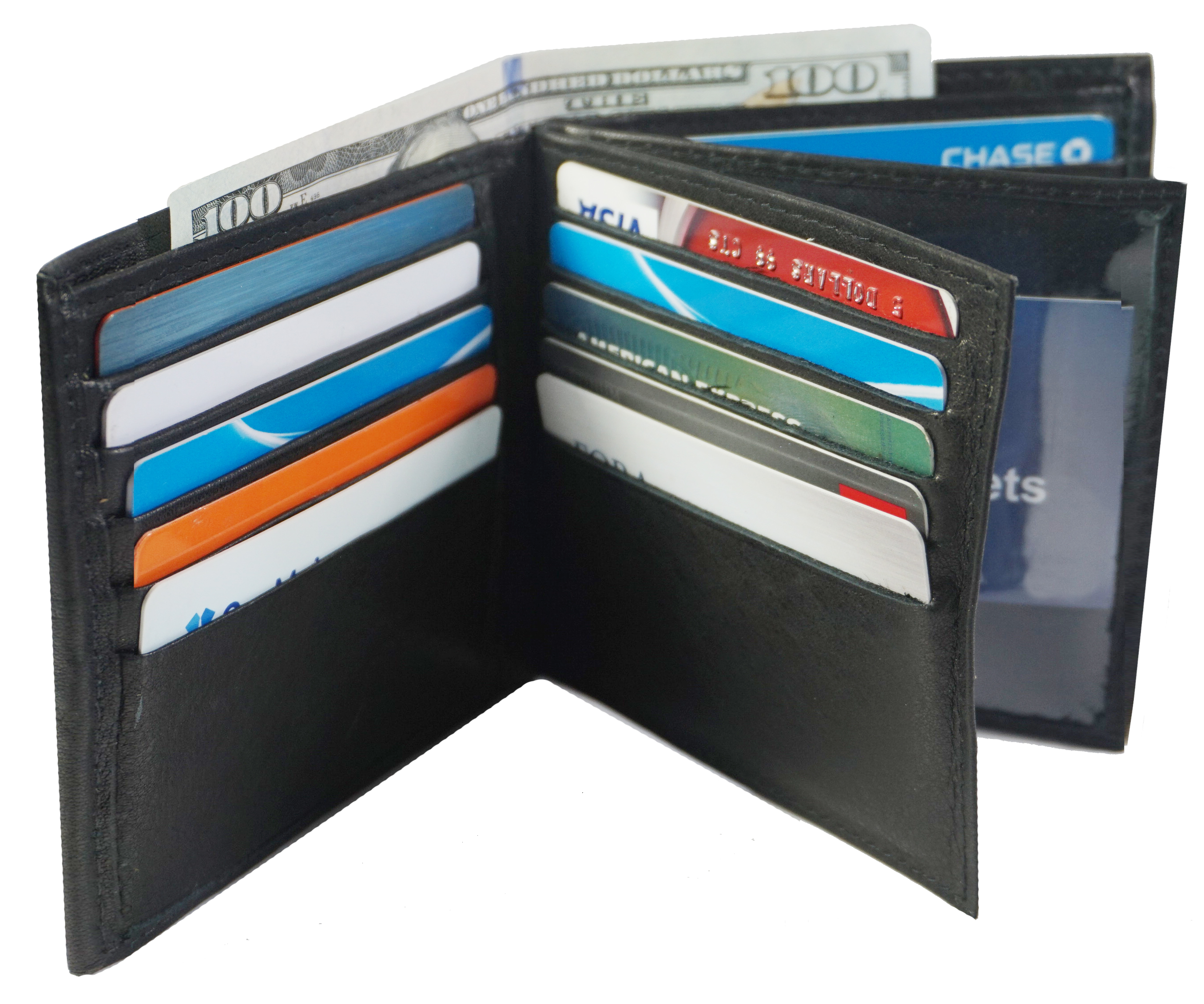 European Hipster Mens Wallet Thick Large Bifold 20 Cards and 2 ID ...