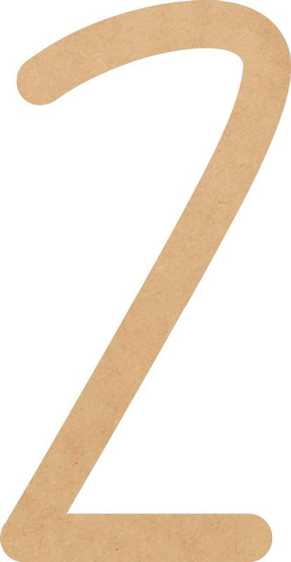 Unfinished Wood MDF Letter 8'' Tall Dessert Sugar Z, Paintable Alphabet ...