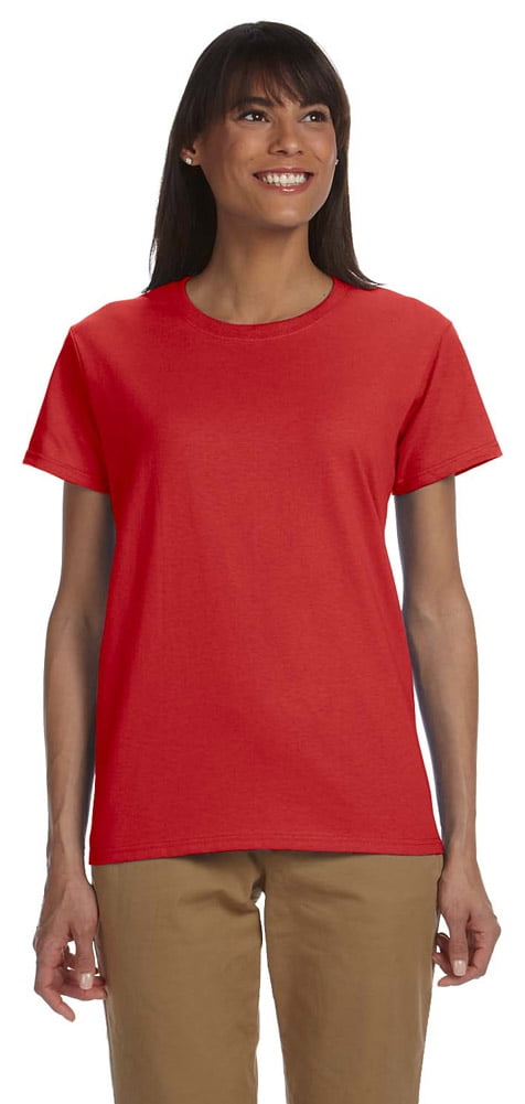 Gildan G200L Ultra Cotton Ladies T-Shirt -Red-3X-Large - Walmart.com