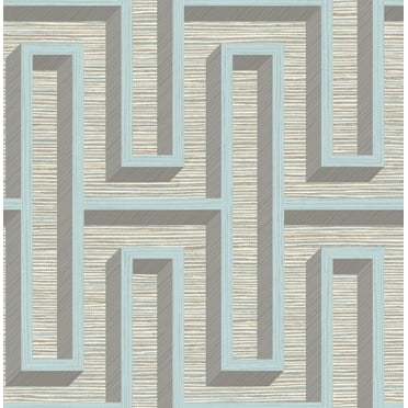 Advantage Frege Light Blue Trellis Wallpaper - Walmart.com