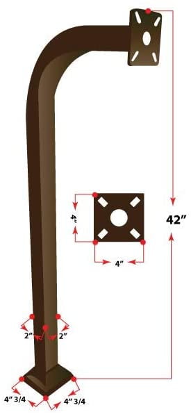 Aluminum Gooseneck Pedestal Keypad Stand Access Control Pedestal mounts ...