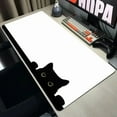 Funny black cat Mouse Pads Cute Cat Computer XXL Mausepad Company Desk ...