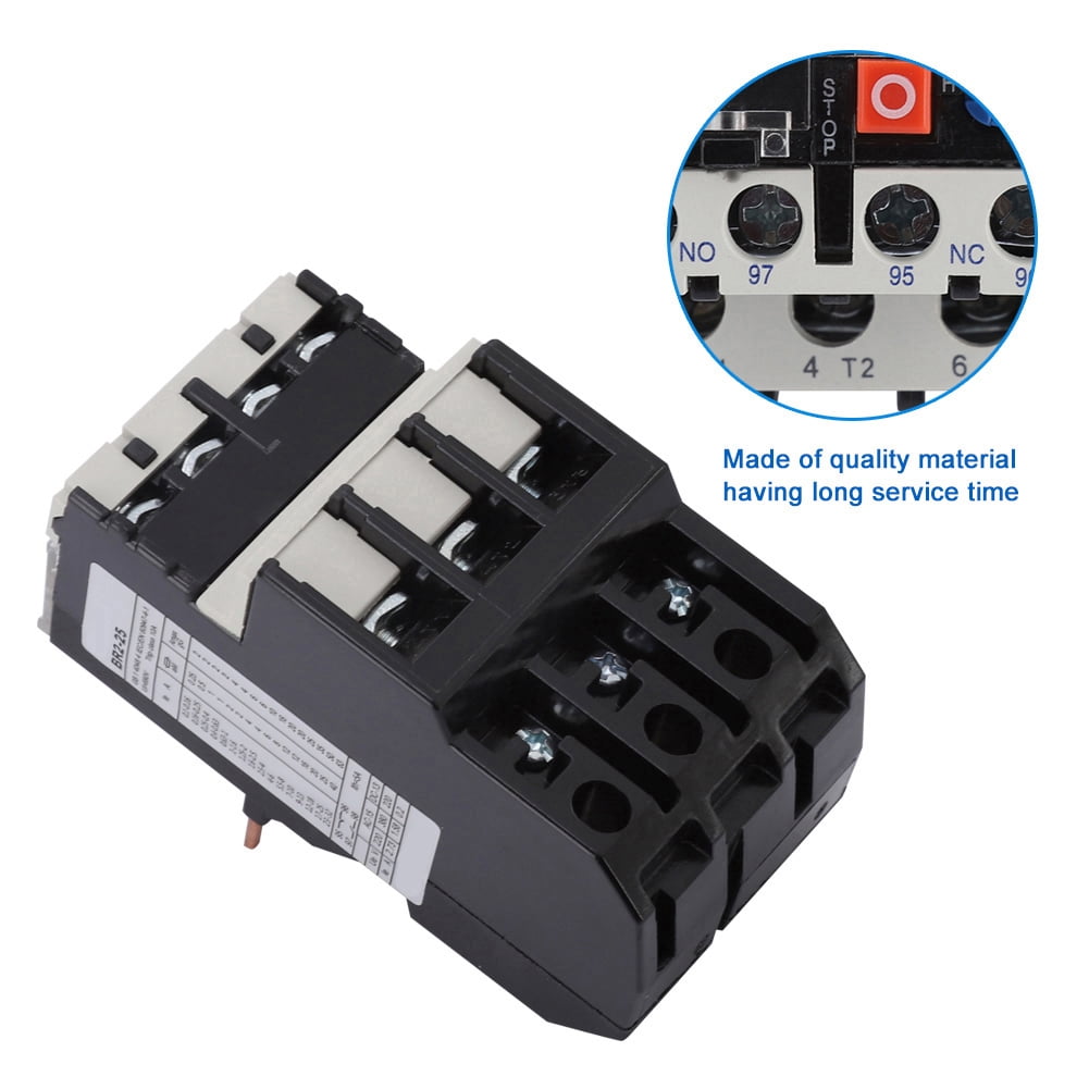 Relé térmico, relé de motor eléctrico ajustable BR2-25 Relé de ...