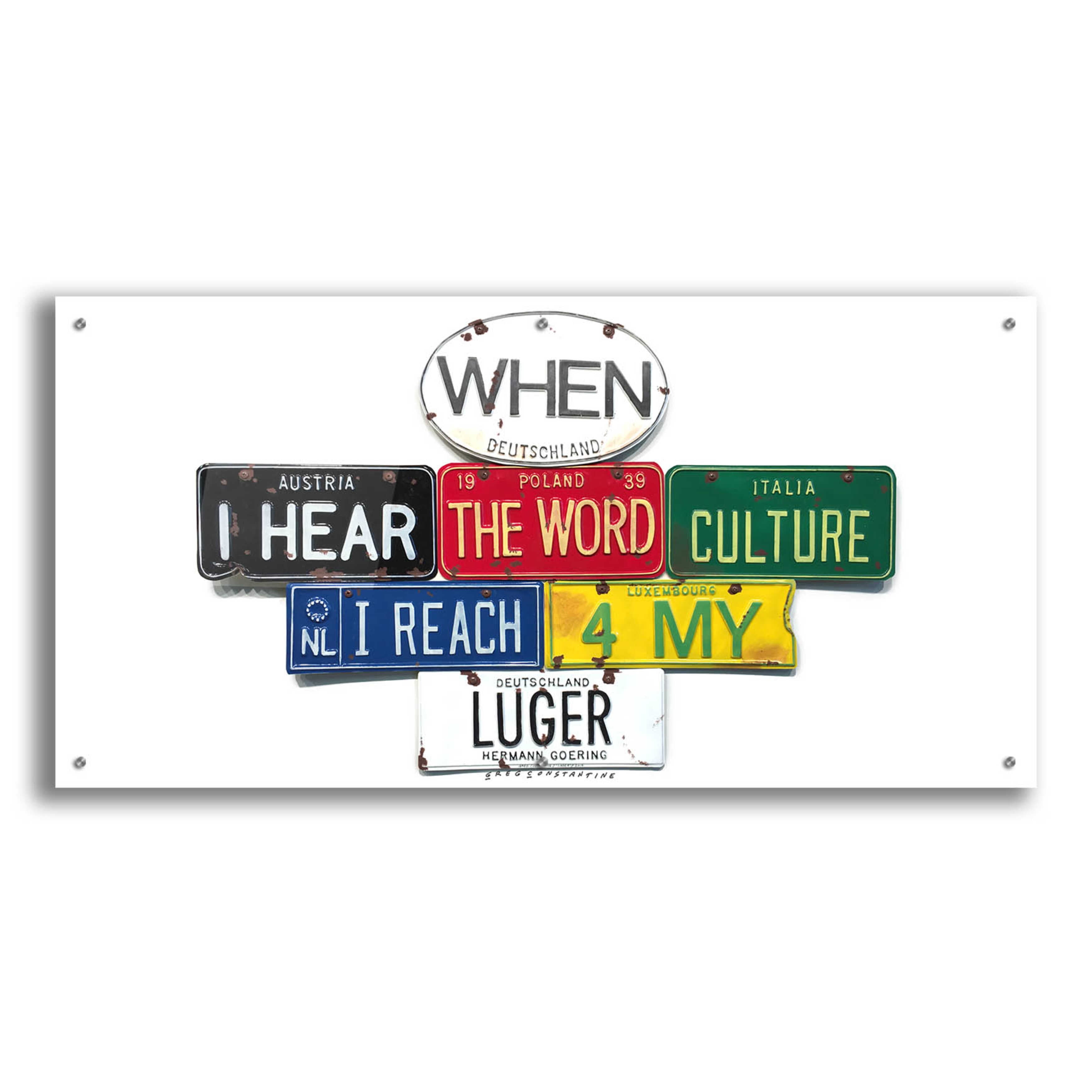 Epic Art 'Goering Luger' by Gregory Constantine, Acrylic Glass Wall Art ...