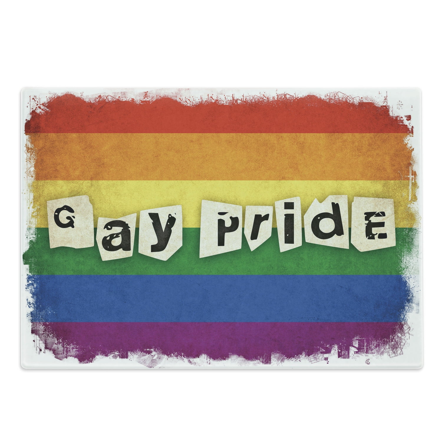 Pride Cutting Board, Dated Aged Iconic Rainbow Flag with Gay Pride ...