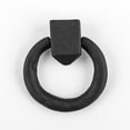 Renovators Supply Cabinet Pulls 2" Black Cast Iron Ring Cabinet Handles with Hardware Pack of 12 ...
