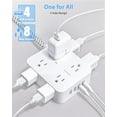 Surge Protector Power Strip - 8 Widely Outlets with 4 USB Charging ...