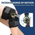 Nvorliy Hinged ROM Knee Brace with Side Stabilizers & Locking Dials ...
