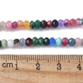 5Strand Dyed Natural Malaysia Jade Rondelle Beads Strands Faceted Mixed ...