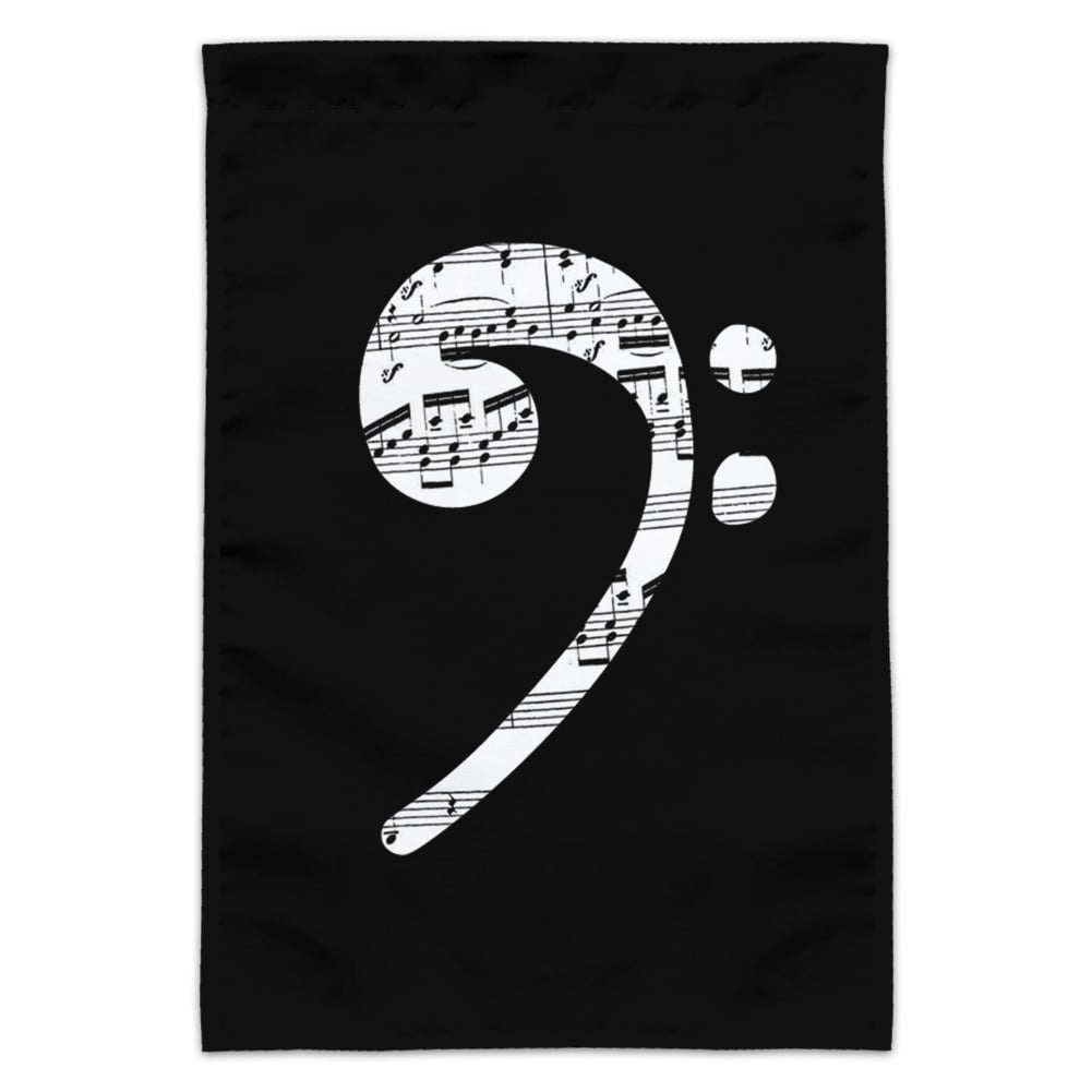 Sheet Music Bass Clef Music Garden Yard Flag - Walmart.com