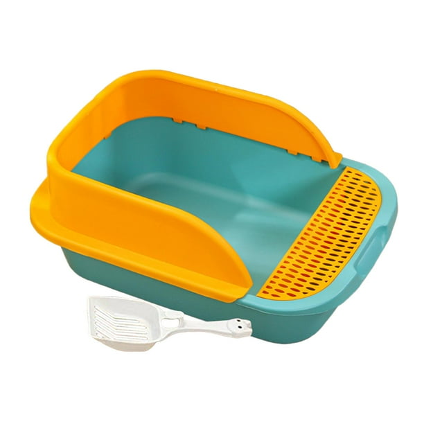 kusrkot Cat Litter Boxes for Indoor Cats High Sided with Rim Tall Cat ...