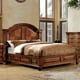 Antique Tobacco Oak Solid Wood Queen Bedroom Set 5pcs FOA CM7738-Q Bellagrand - Walmart.com
