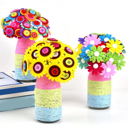 nlageisi 1 Set Flower Craft Kit Stylish Beautiful Resin No Odor Button ...