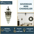 AFLighting Sovereign 1-Light Mini Chandelier, Crystal Accents, Antique ...