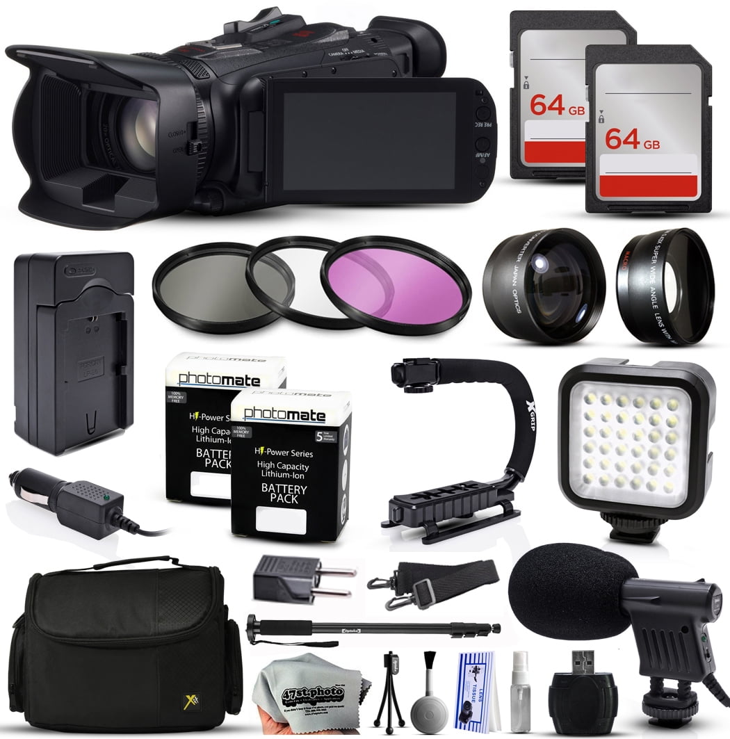 Canon XA25 Professional Camcorder Video Camera + 128GB Memory + Travel ...