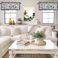 Black Flowers Window Valance for Kitchen, Floral Geometric Classic ...