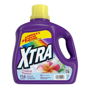 XTRA Plus OxiClean, Crystal Clean, 36 Loads Liquid Laundry Detergent ...