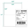 RyhamPaper Shipping Labels, Half Sheet Labels, 8 1/2" x 5 1/2", White ...