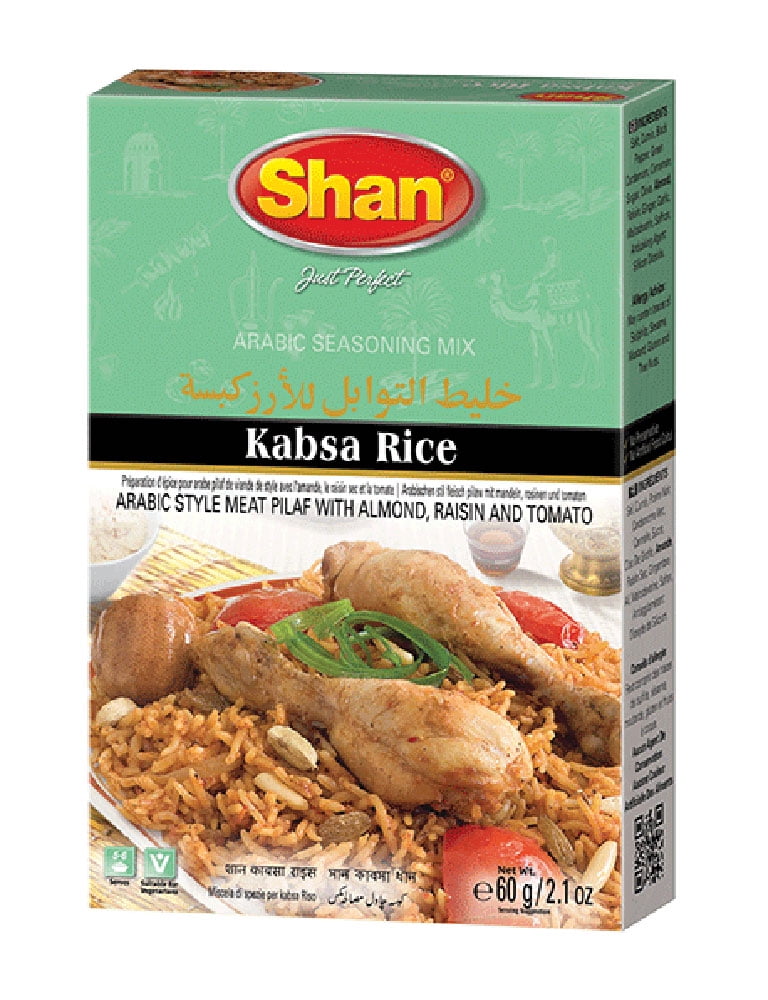 Shan Arabic Kabsa Rice Recipe and Seasoning Mix - 60g Spice Powder ...