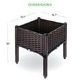 Backyard Expressions Raised Garden Planter | 16" X 18" Resin, Wicker ...