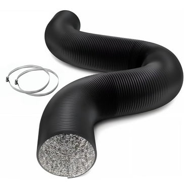 iPower 8 Inch 8 Feet Flexible Aluminum Ducting with 2 Clamps Included 4 ...