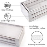 LotFancy 2-Pack Bathroom Decor Boxes, Retro Wooden Top Tank Organizer ...