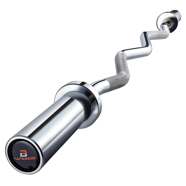 Olympic Curl Bar, 47 inch EZ Curl Barbell, 400 LB Weight Capacity ...