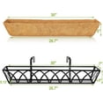 Y&M 2 Pieces 30'' Large Metal Deck Railing Planters with Coco Liner ...