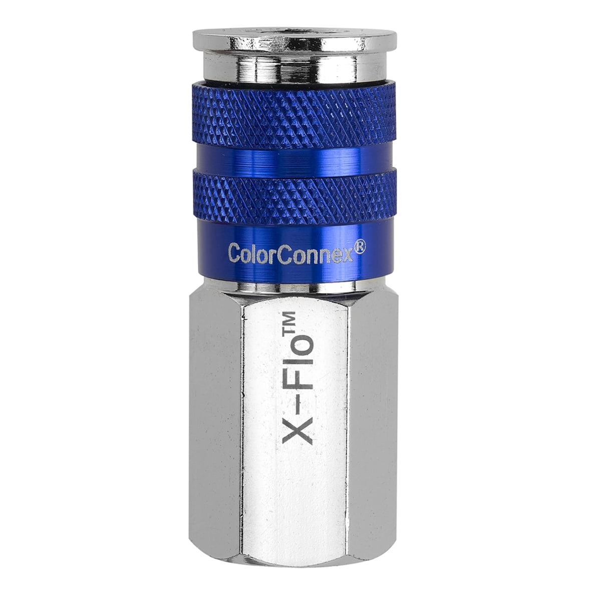 ColorConnex® X-Flo™ Coupler, Type C, 1/4" Body, 1/4" FNPT, Blue ...