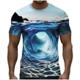 Ceisia Men's Slim Fit Short Sleeve T-Shirt 3D Natural Landscape Print ...