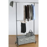 Better Homes & Gardens 2 Tier Garment Rack with 3 Drawer Closet ...