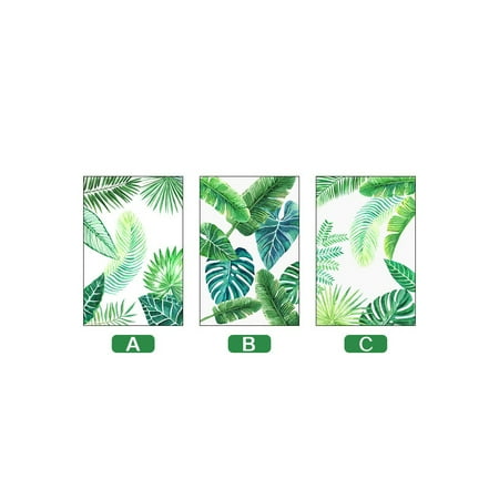 60x100cm Customizable Green Leaves Window Film with Static Glass ...