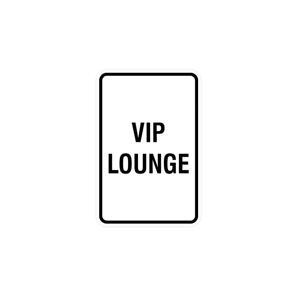 Portrait Round Vip Lounge Sign (White) - Small 4" x 6" - Walmart.com