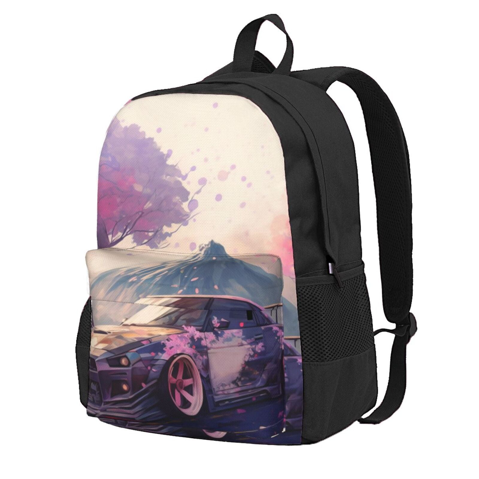XMXY Cherry Blossoms Racing Car Backpack Laptop Bag for Women, School ...