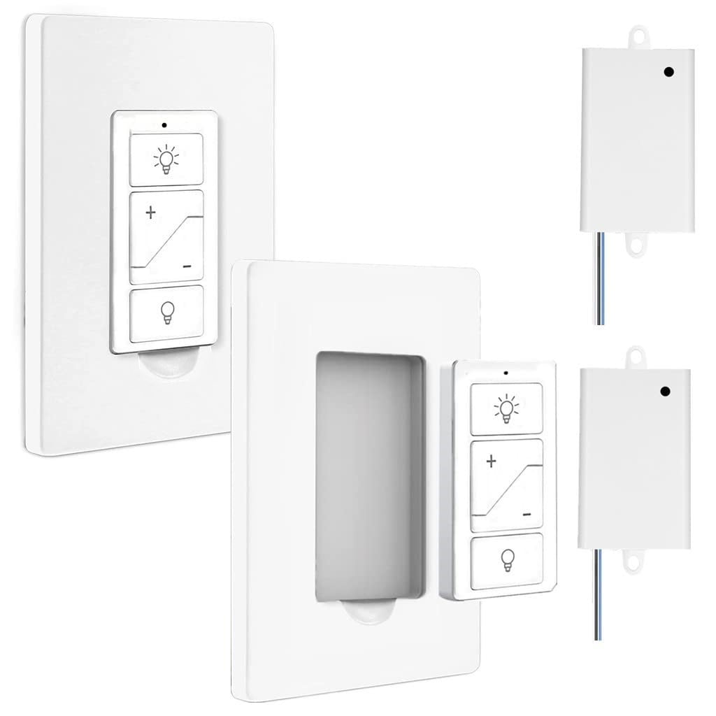 Smart Wireless Light Switch and Receiver Kit,Brightness Adjustable ...