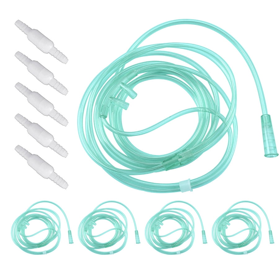 7FT Adult Oxygen Tubing Nasal Cannula 5pcs and 5PCS Oxygen Tubing ...