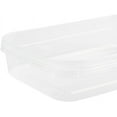 16 oz Rectangular Clear Food Storage Containers with Lids - Stackable ...