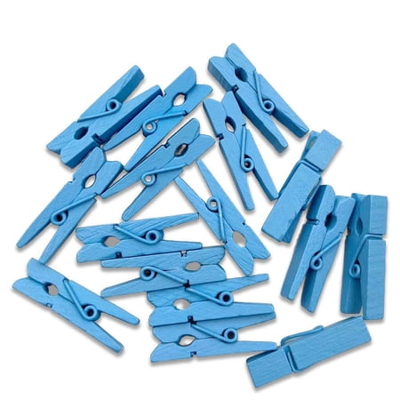 justharion 100 Pieces Wood Pegs Crafts Card Paper Picture Hanging Clips ...