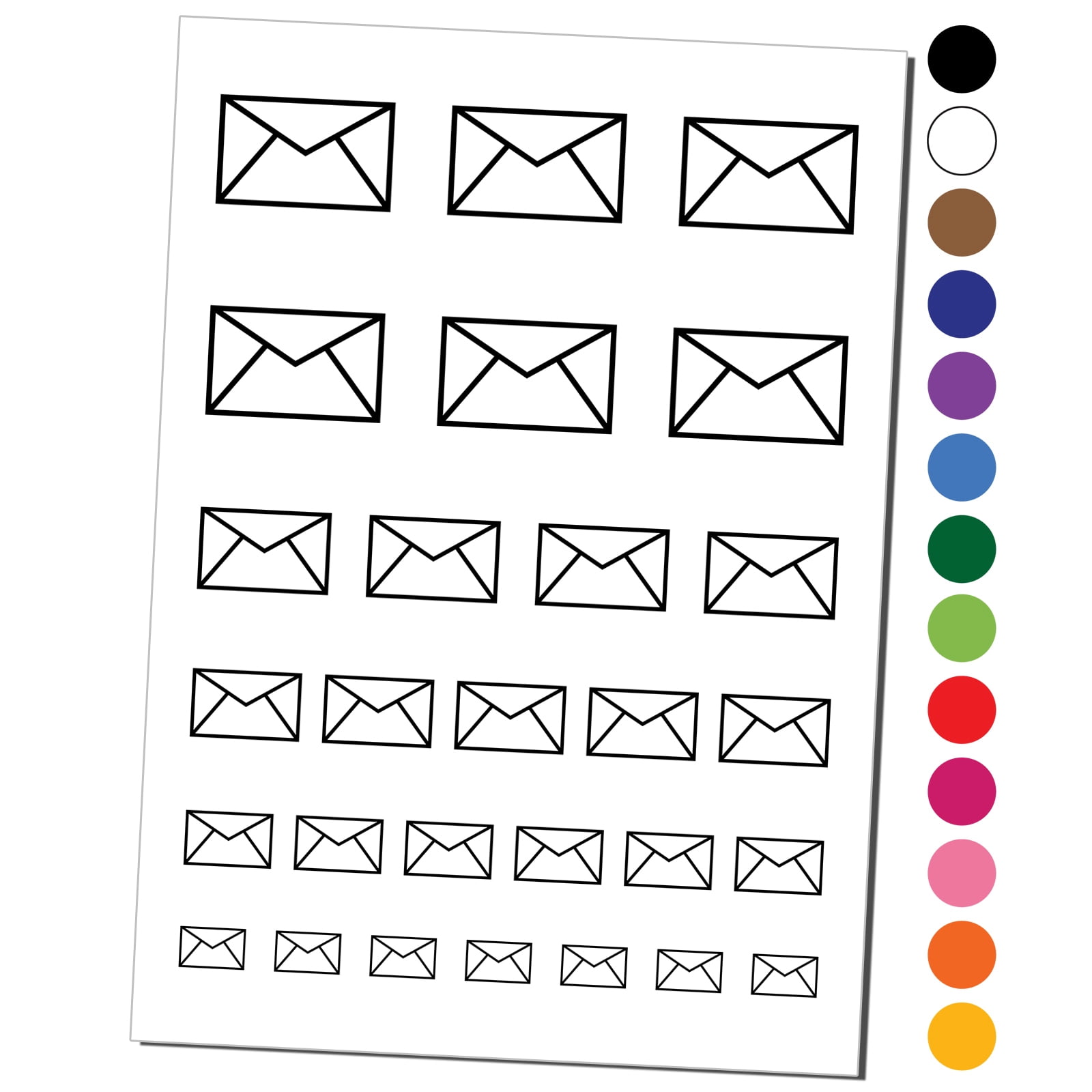 Envelope Mail Water Resistant Temporary Tattoo Set Fake Body Art ...