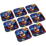 Superman 7" Square Plate, 8 Count, Party Supplies - Walmart.com