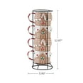 Gingerbread House Stacking Ceramic Mug Set 11.5 OZ 4-Piece Holiday Time ...