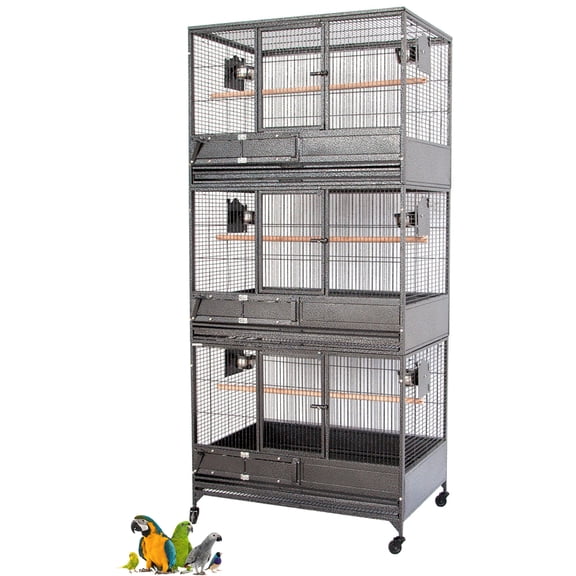 A and E Cage Co. Sanibel Triple Stack Cage-Black - Walmart.com
