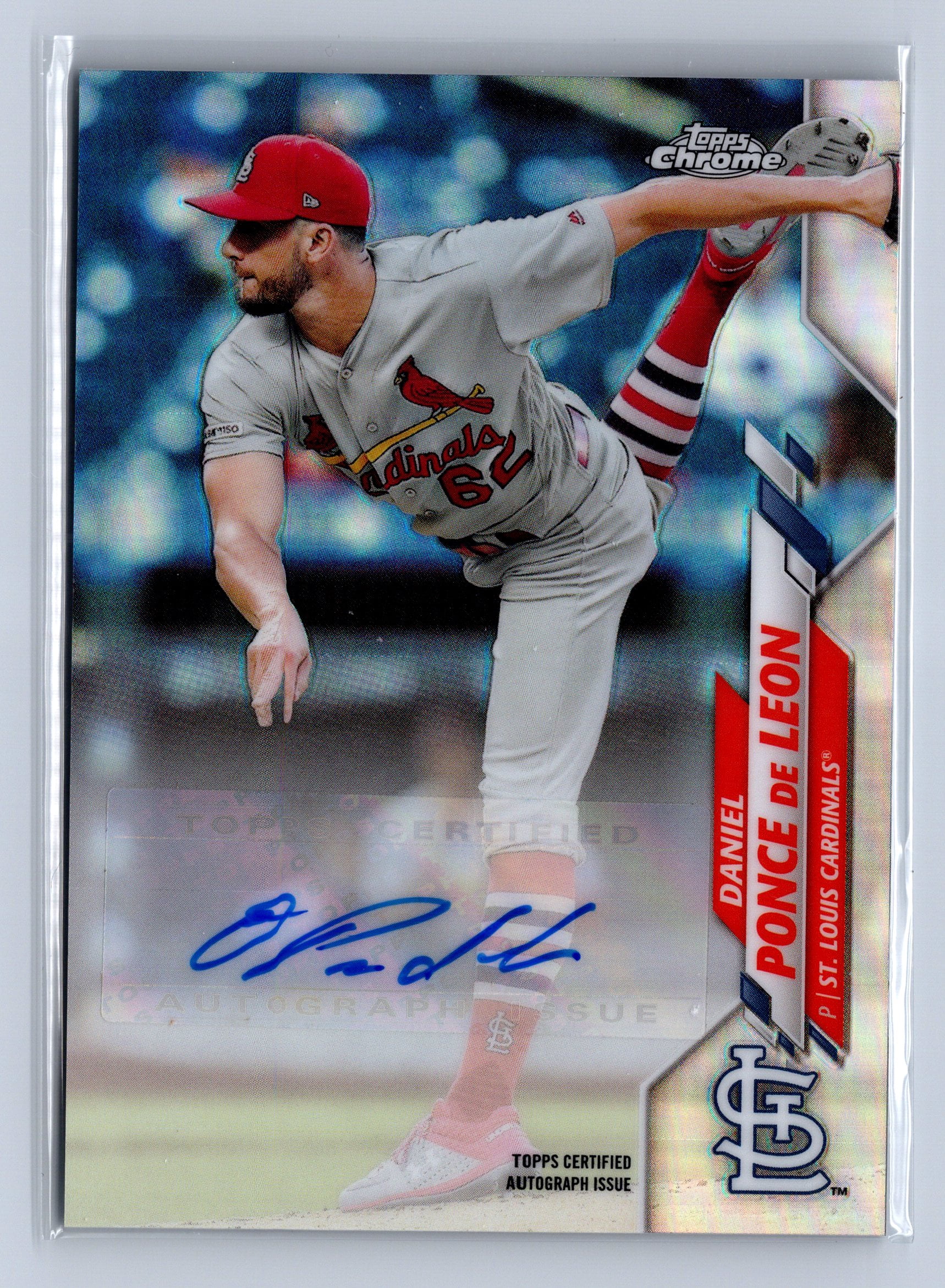 2020 Topps Chrome Daniel Ponce de Leon #USA-DP Refractor Auto - Walmart.com