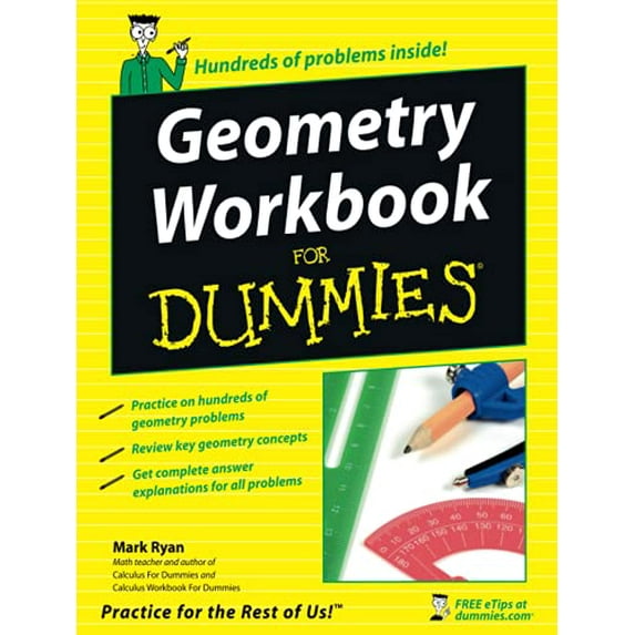 Pre-Owned For Dummies Geometry Workbook for Dummies, (Paperback ...
