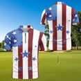 Aplkyhs Patriotic Star Couple Golf Shirts Quarter Zip Mens Hawaiian ...
